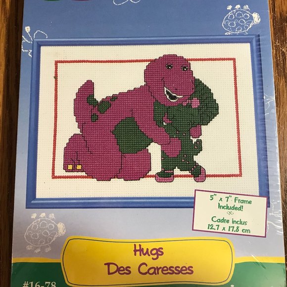 Janlynn | Office | Barney Dinosaur Hugs Cross Stitch Kit New | Poshmark